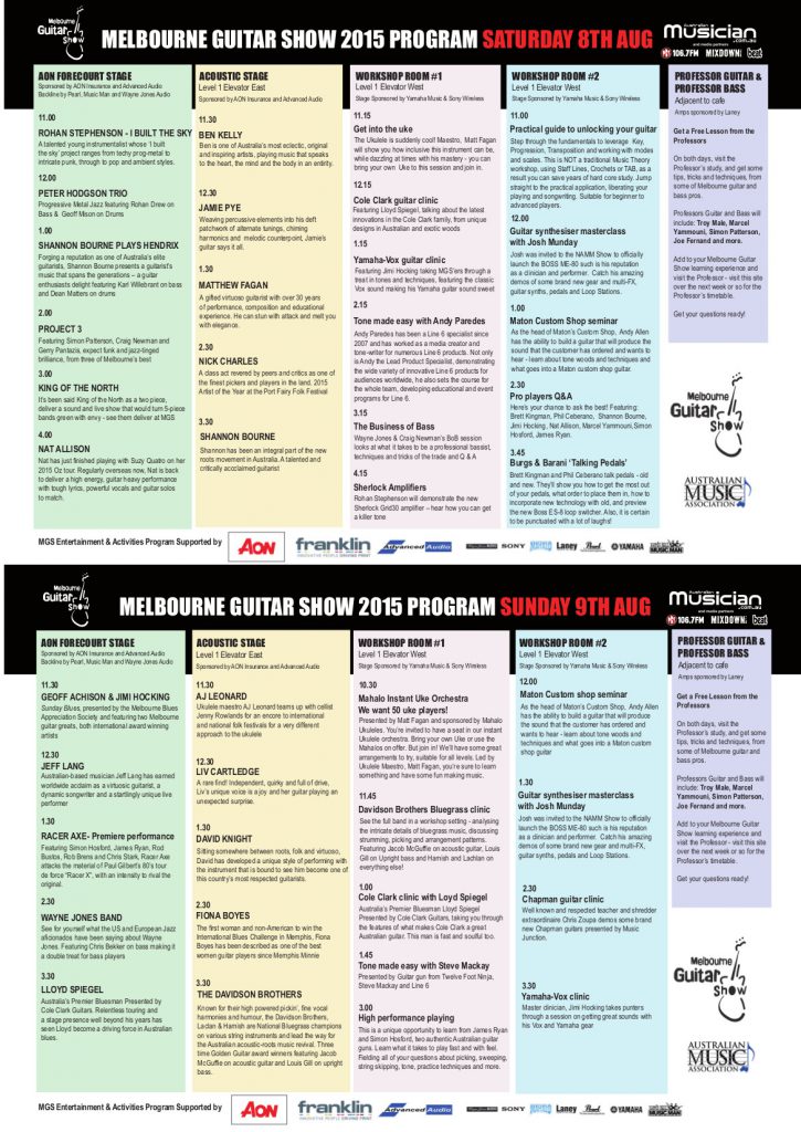 MELBOURNE GUITAR SHOW THIS WEEKEND! - Mixdown Magazine