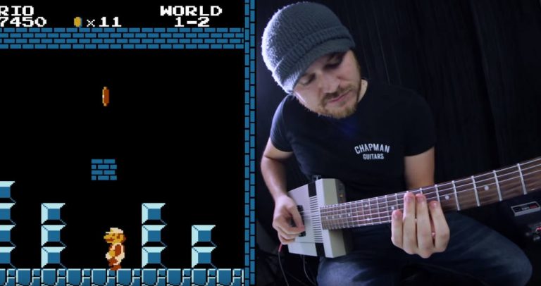 Watch: Guitarist plays Super Mario Bros. theme on fully functional ...