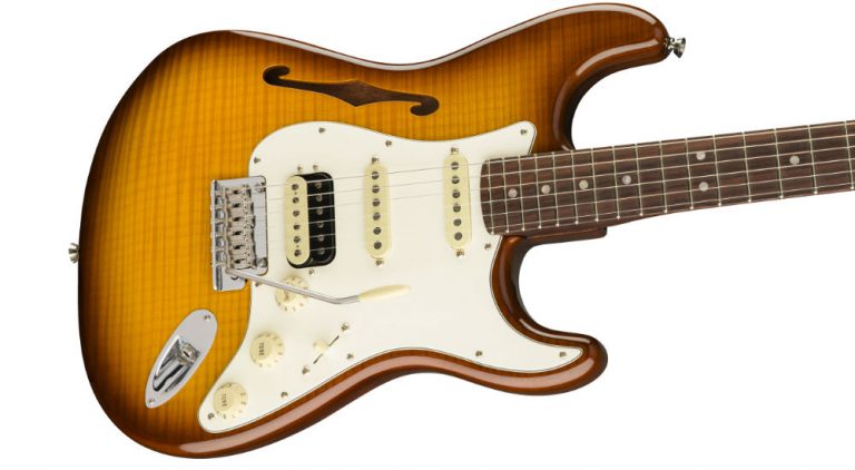 Fender reveal the Rarities Flame Maple Top Thinline Stratocaster ...