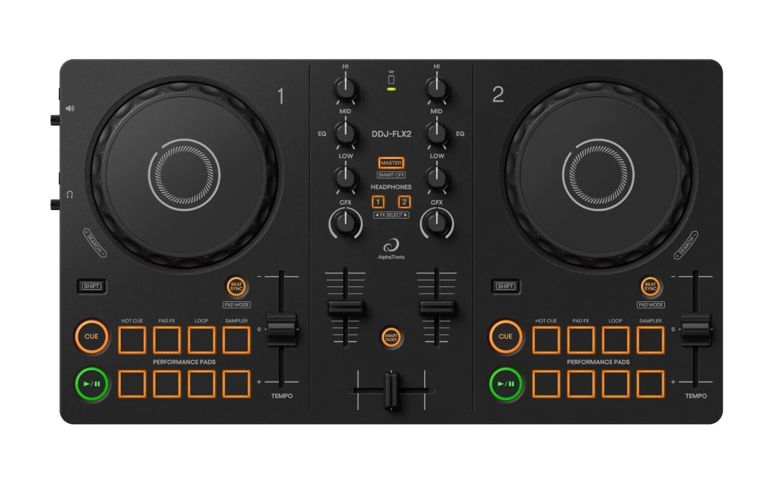 In Focus: AlphaTheta DDJ-FLX2 Compact 2-channel DJ controller