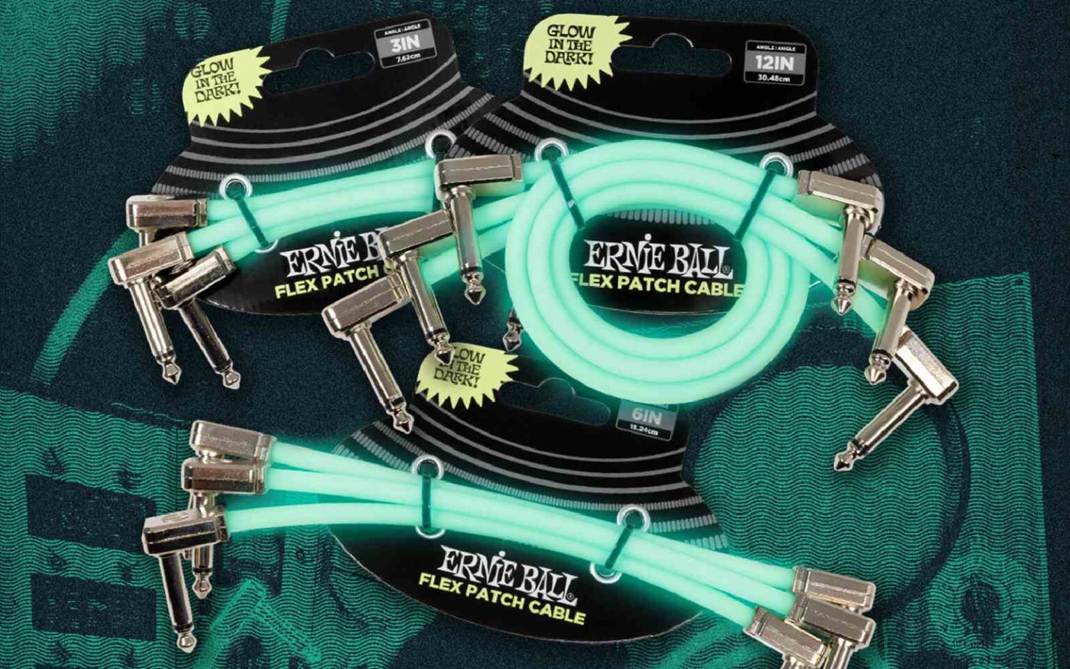 Ernie Ball shipping Glow-In-The-Dark patch cables!